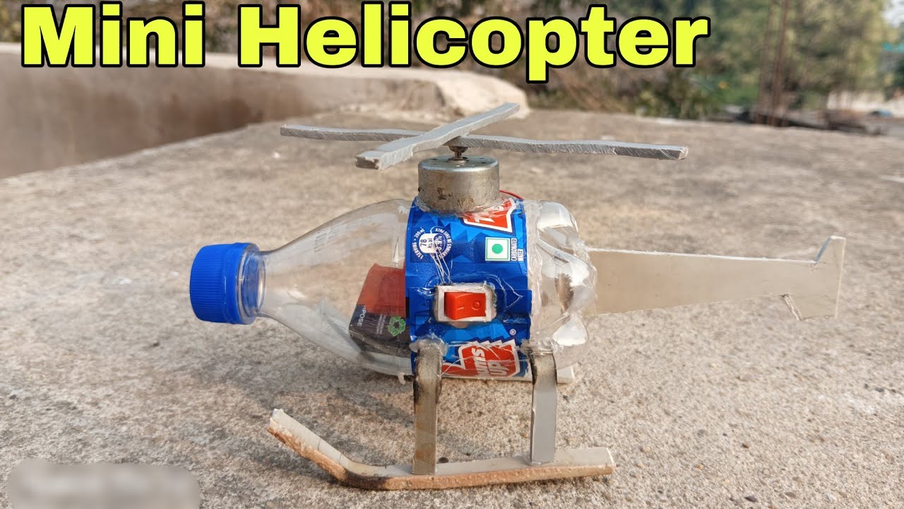 How to make a helicopter with thums up bottle || Home made mini ...