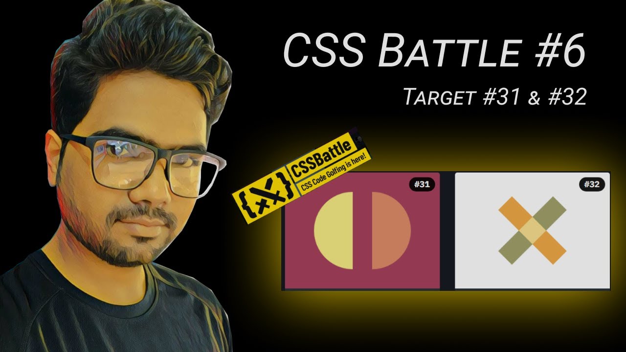 CSS Battle #6 - Conic (Target #31 - Equals & Target #32 - Band Aid) - Solving Under 10 min - YouTube