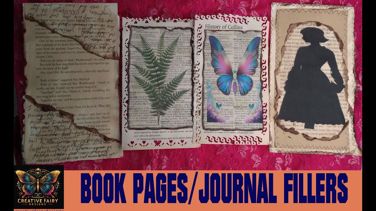 junk journal layout idea, book page, journal fillers, altered book ...