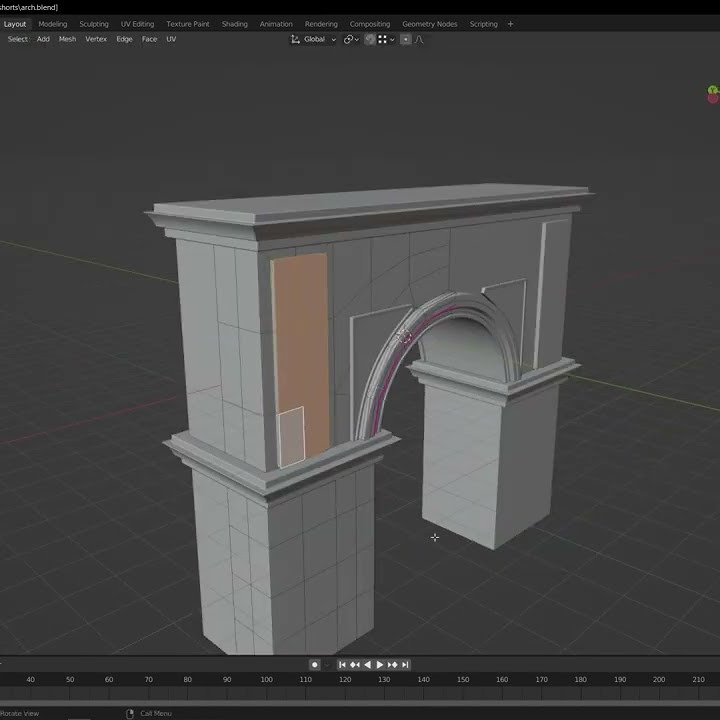 Making an arch in blender, the easy way #shorts - YouTube