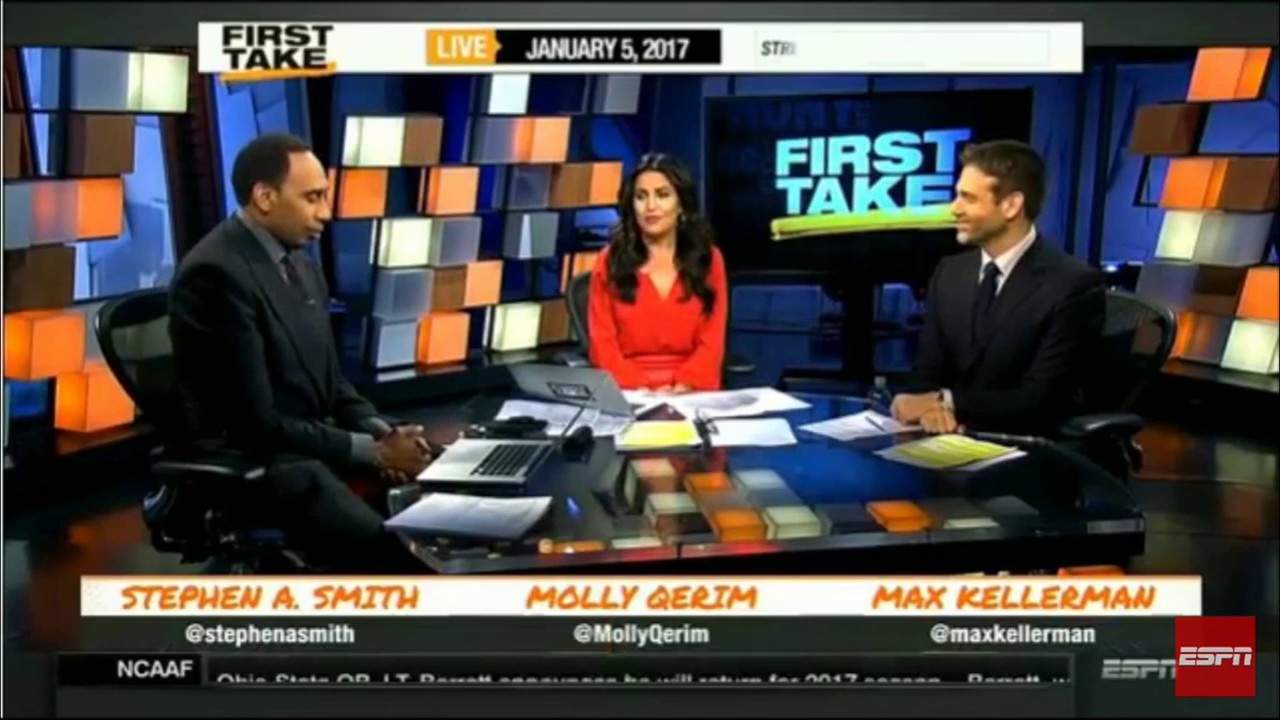 I WATCHED ESPN FIRST TAKE 1/5/2017 - YouTube