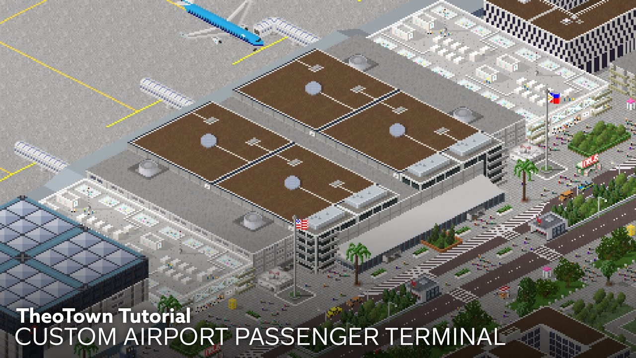 TheoTown Tutorial | Custom Airport Passenger Terminal - YouTube