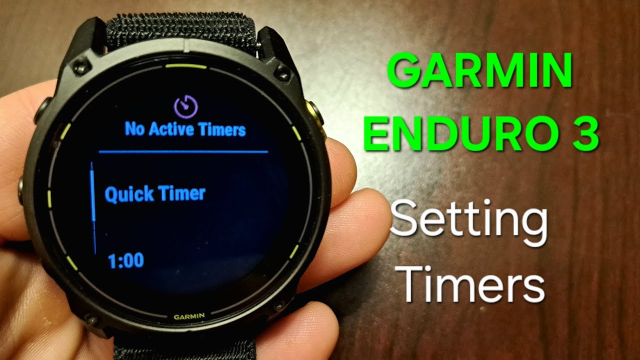 Garmin Enduro 3 Setting Timers - YouTube