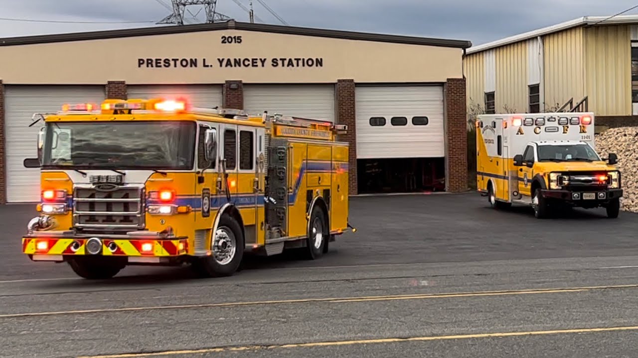 Augusta County Engine 111 and Rescue 11-01 responding, February 2023 ...