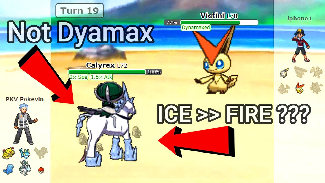 Calyrex-Ice Beat Dynamax Victini!? (Pokemon Showdown Random Battles ...