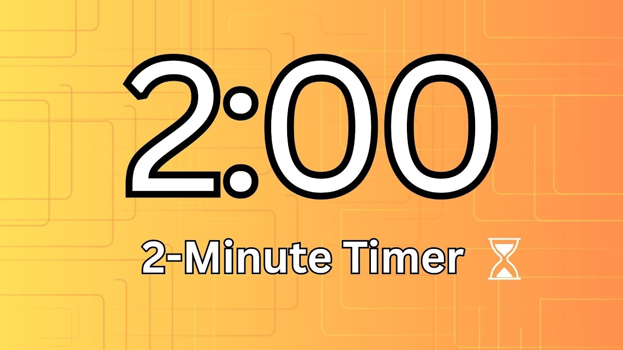 2 Minute Timer ⏱️ | Clean Countdown with Alarm | No Music | Study ...