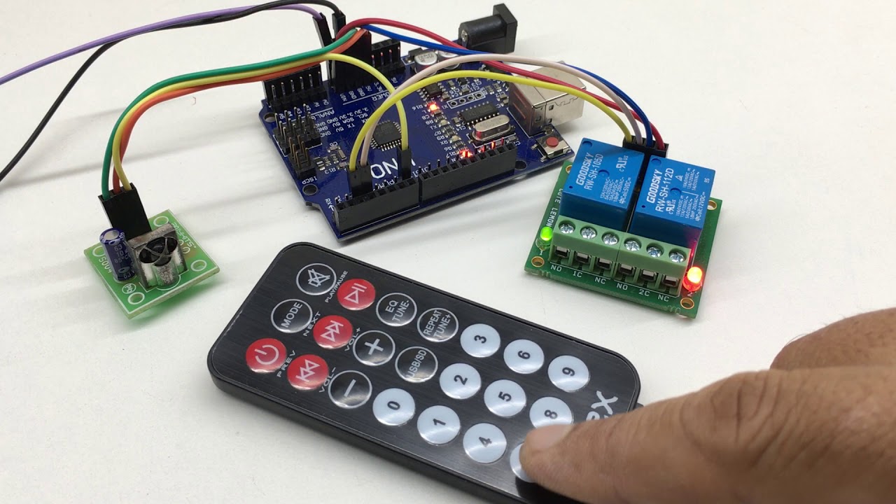 Arduino 2 Channel Infra Red Remote Controller Using Relay - YouTube
