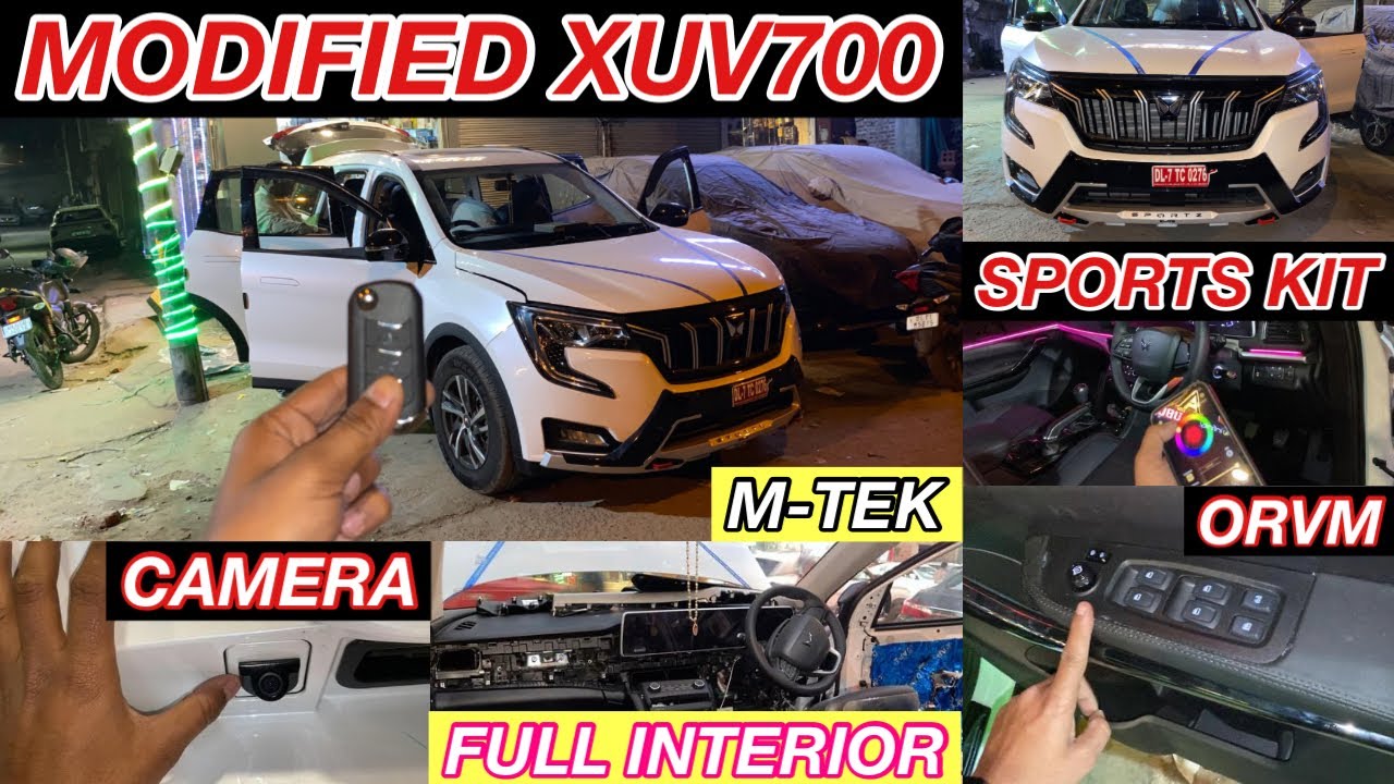 XUV700 AX5 MODIFIED XUV700 M-TEK SPORTS KIT INTERIOR + EXTERIOR CAMERA ...