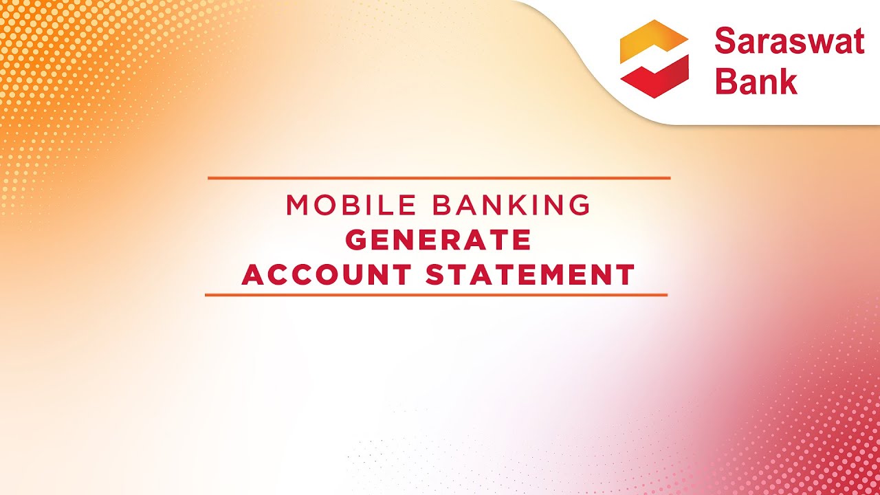 Mobile Banking Generate Account Statement - YouTube