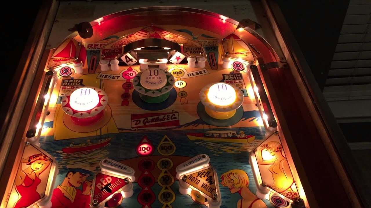 1967 Gottlieb Surf Side Pinball machine - YouTube
