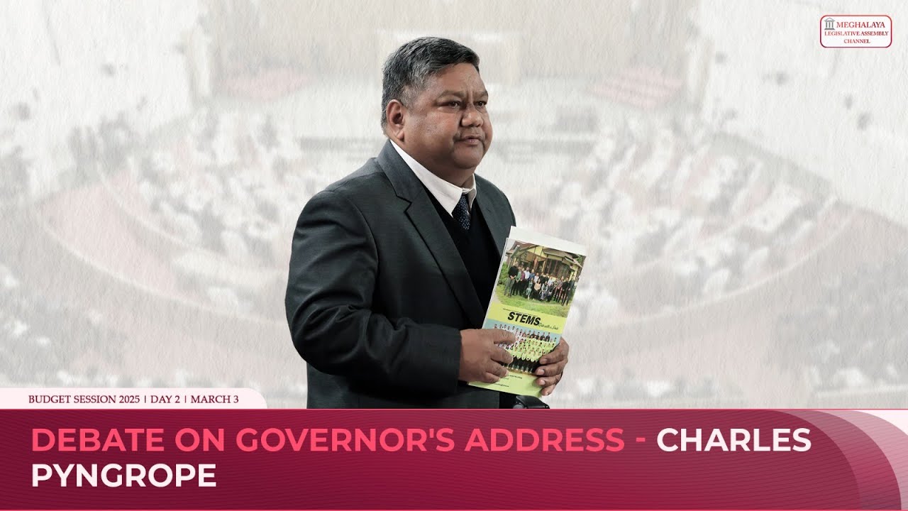 Debate on Governor's Address - Charles Pyngrope - YouTube