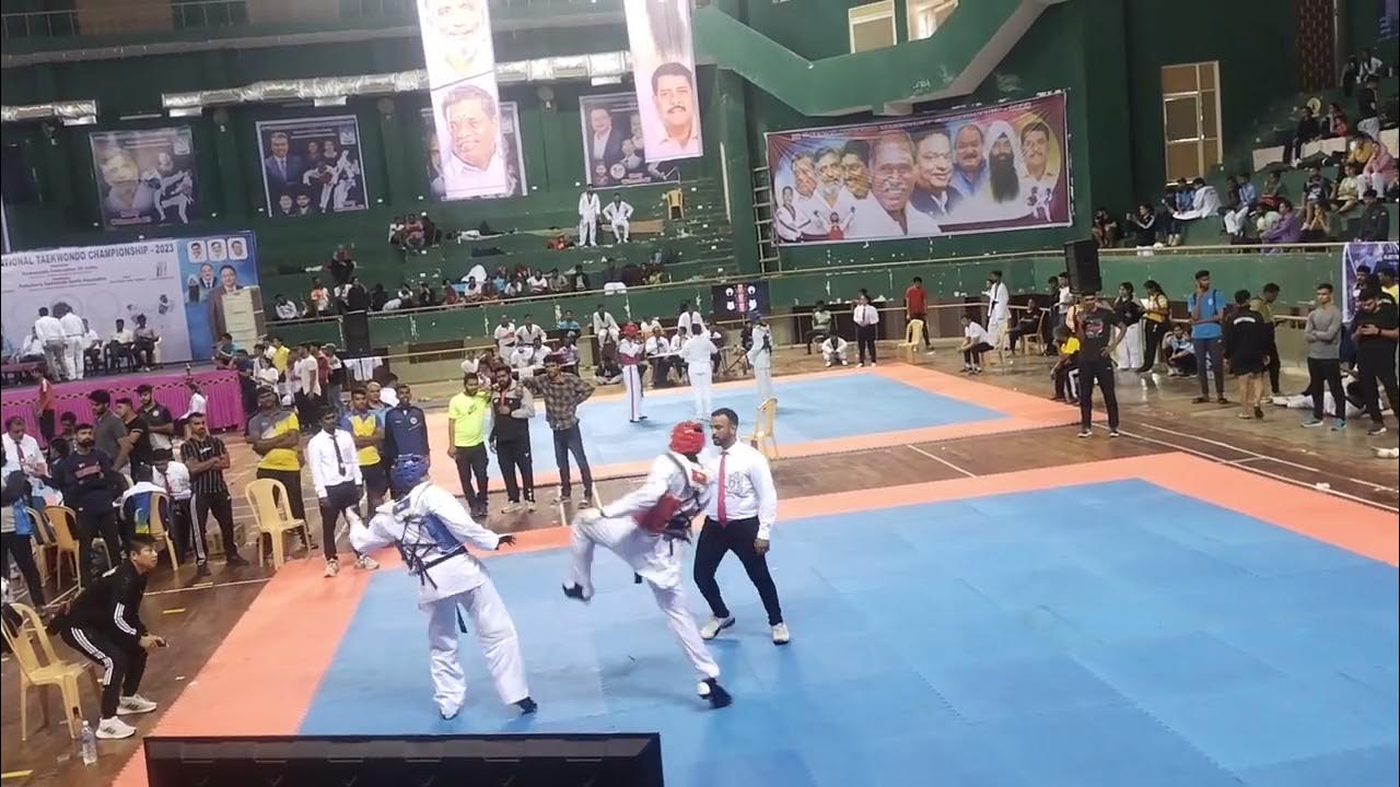 Over 87kg male final Fight 38th National Taekwondo Championship Puducherry - YouTube
