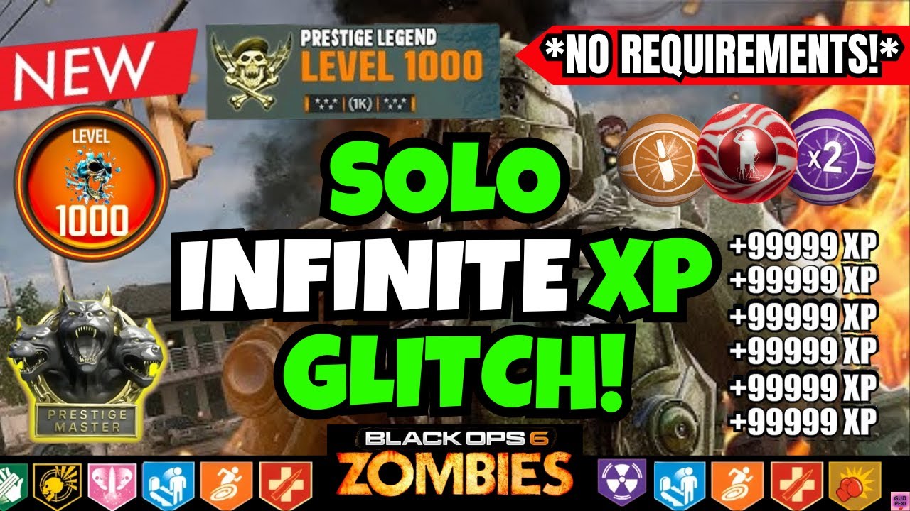 *NEW* SOLO INFINITE XP GLITCH BO6 - NO REQUIREMENTS! (EASY LEVEL 1000 ...