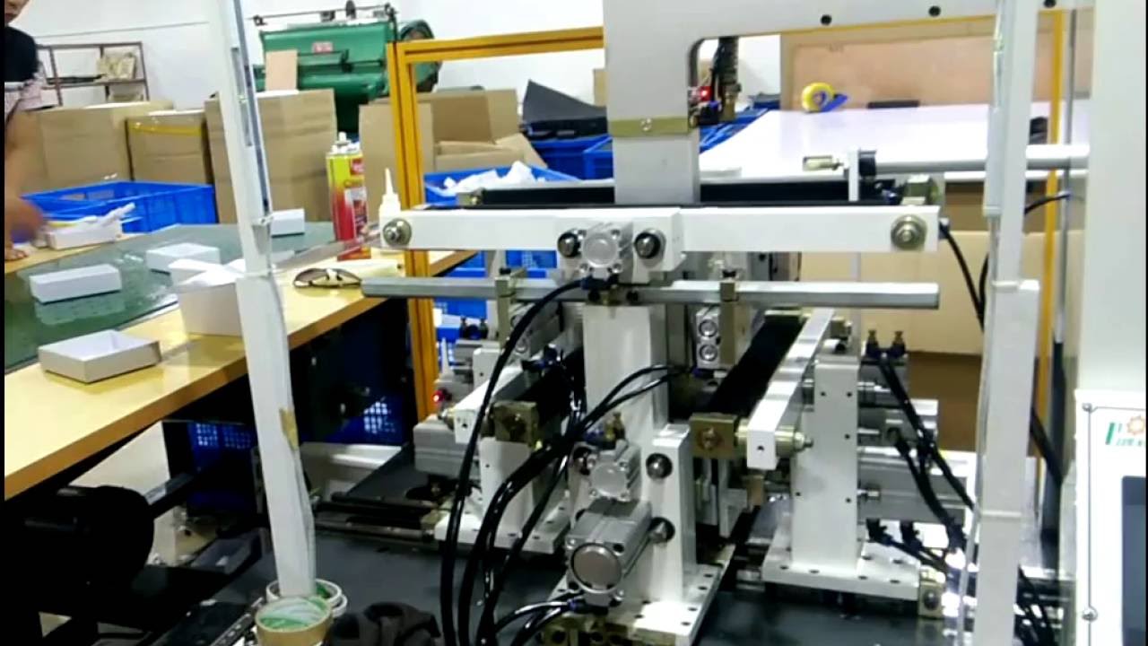 HM-500A box forming machine ( wallet box ) - YouTube