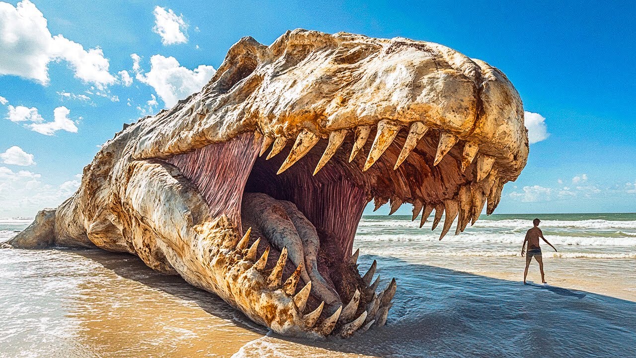 Giant Sea Monster Washes Ashore After Tsunami – Prehistoric Beast Found ...