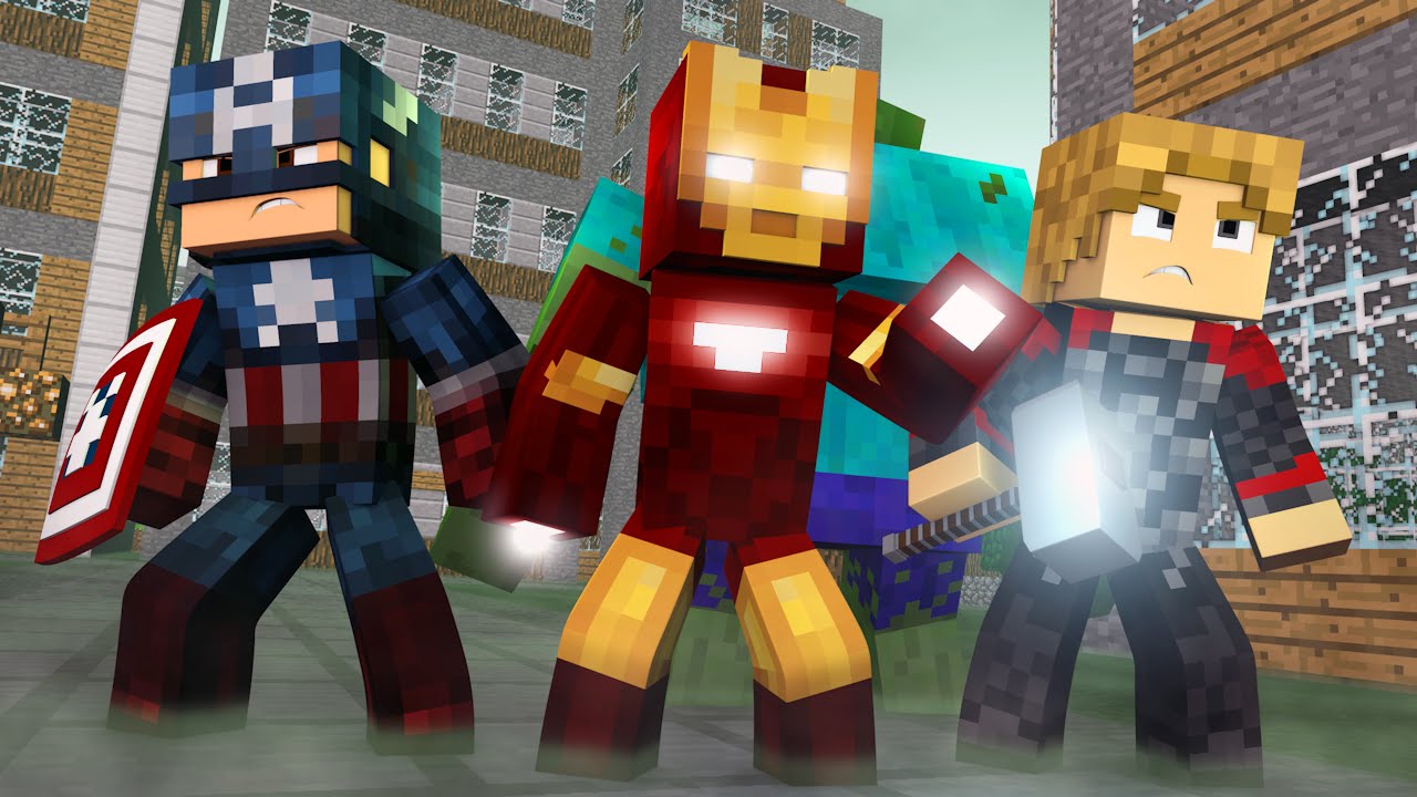 Minecraft: Os Vingadores !! - Build Battle - YouTube