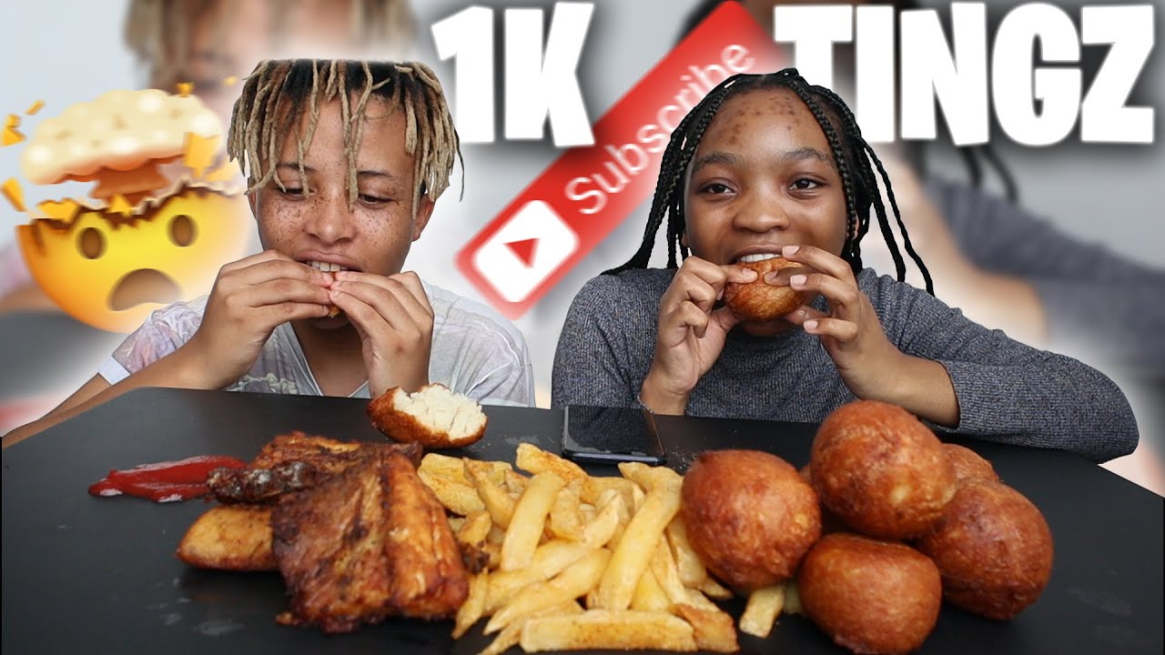 MAGWINYA + SLAP CHIPS + FRIED SNOEK FISH | SOUTH AFRICAN MUKBANGERS ...