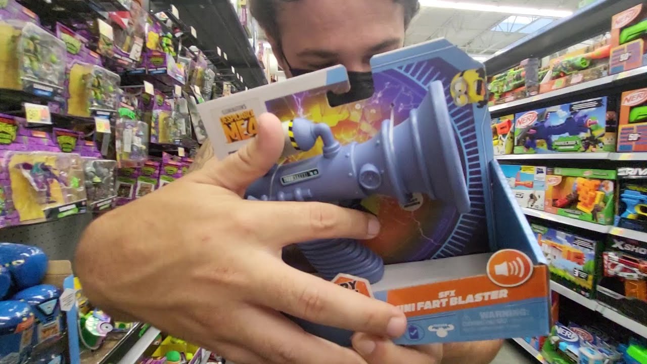 DESPICABLE ME 4 - MINIONS PLUSH - MINI FART GUN - MEGA FART SHOOTS ...