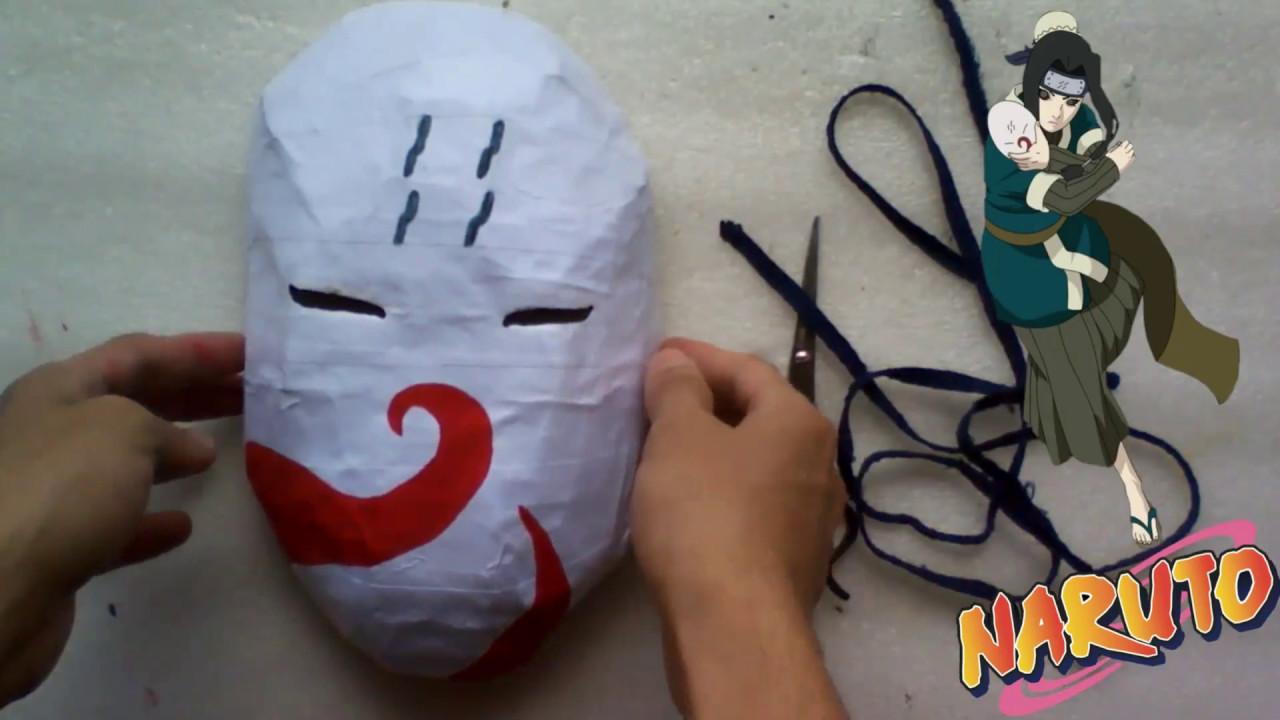 How to make the mask of Haku NARUTO como hacer la mascara de HAKU ...
