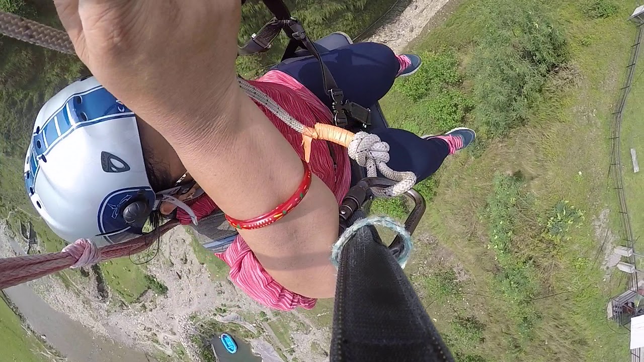 Sunita Saria--Zip Line Pokhara June 2019 - YouTube