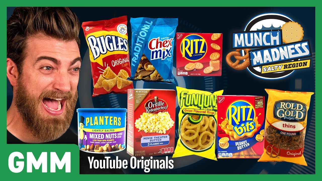 Munch Madness Taste Test: Salty Snacks - YouTube