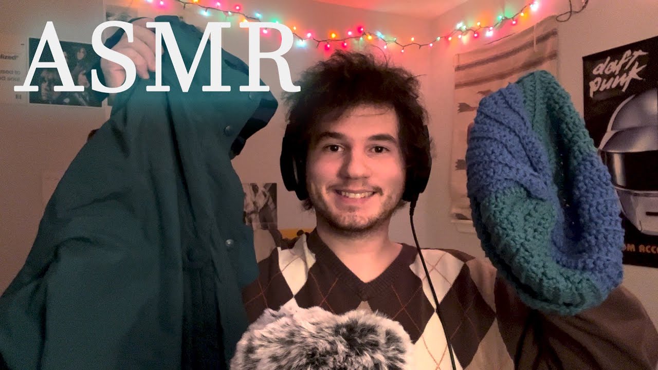 ASMR it's raining, let's stay inside - whispers, rambling, mic brushing ...