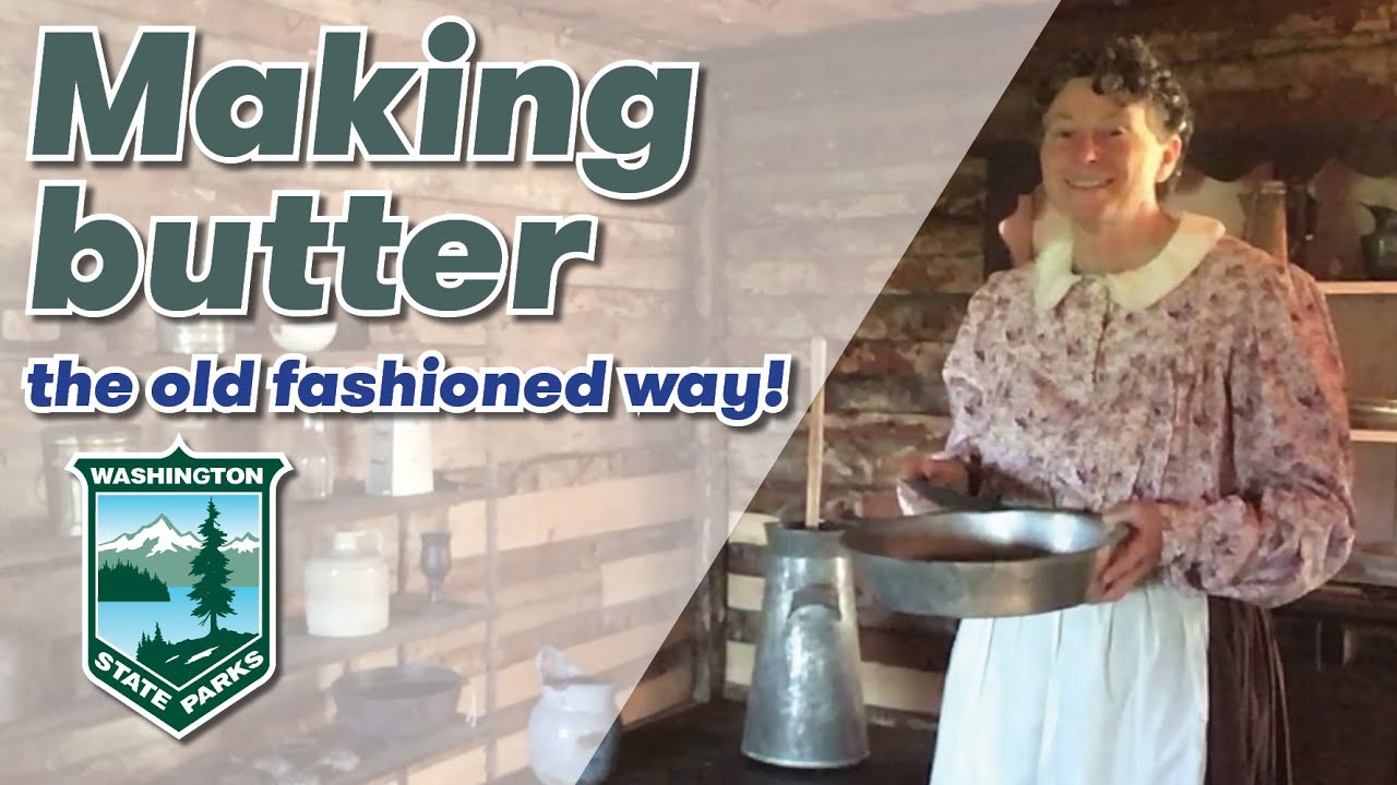 Making butter the old fashioned way! - YouTube
