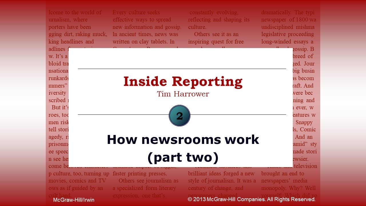 How newsrooms work (part two) - YouTube