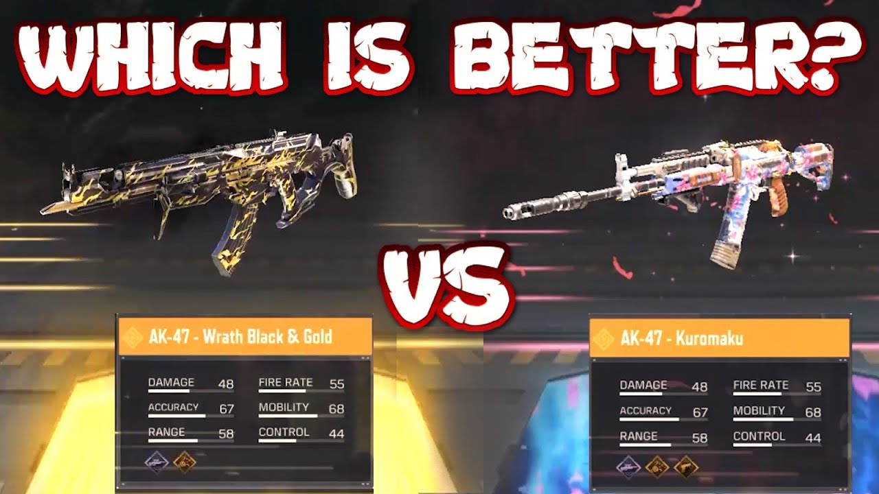 Legendary AK-47 Kuromaku Vs. Wrath Black & Gold | Which Draw Should You ...