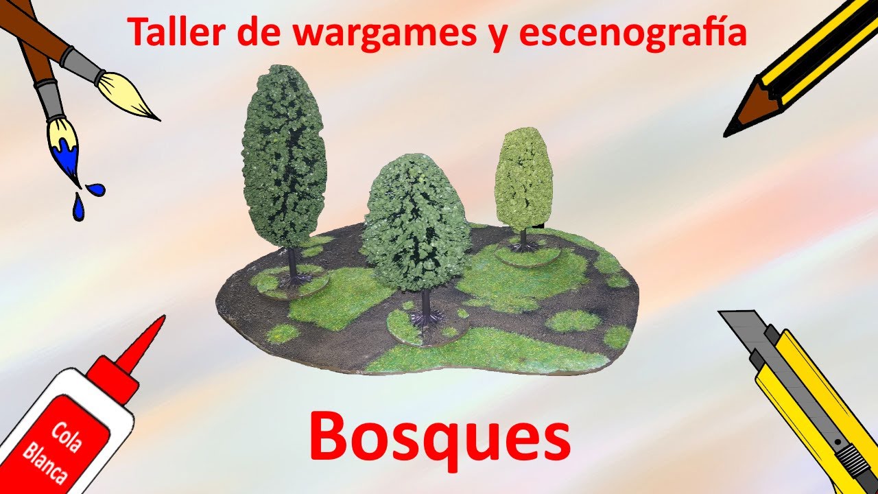 Como hacer bosques para wargames - YouTube