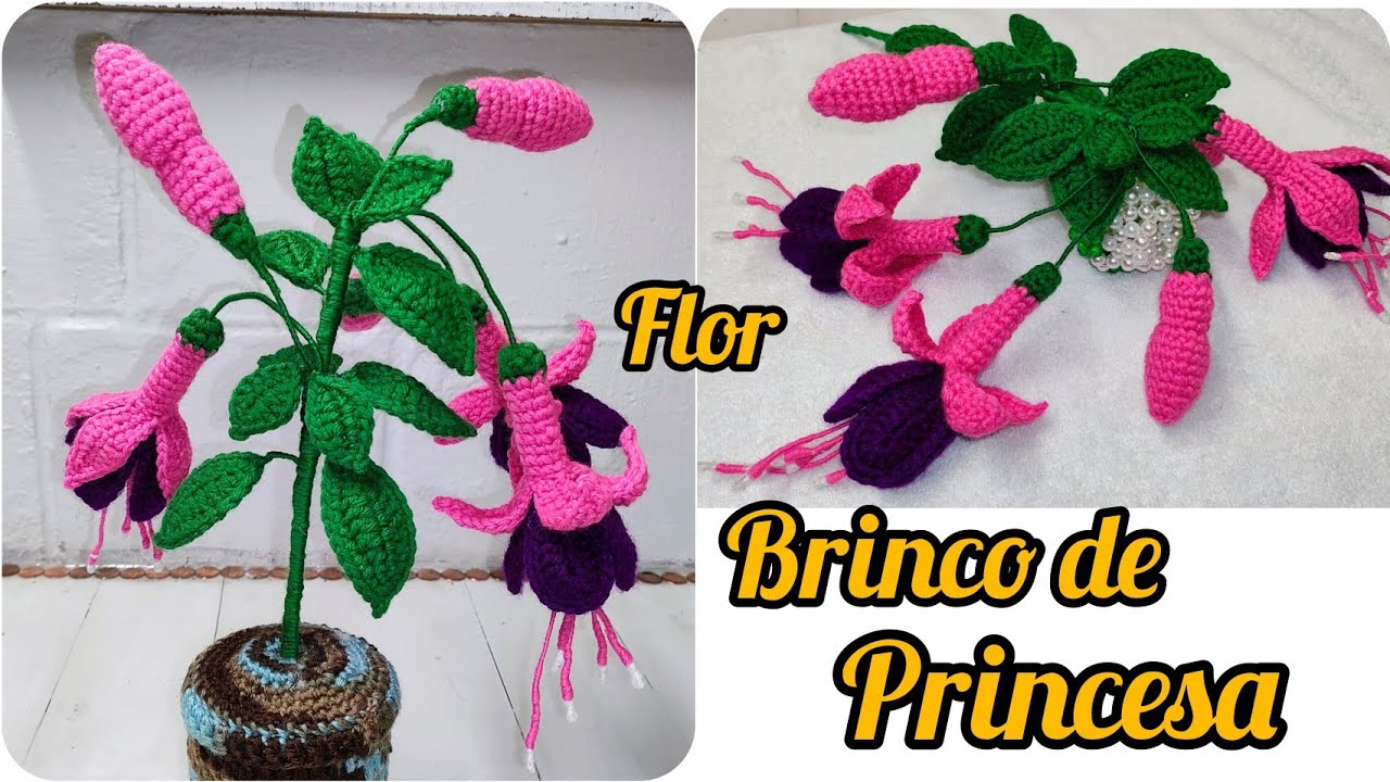 Como realizar la flor de brinco de princesa a CROCHET parte 1 .🧶 - YouTube