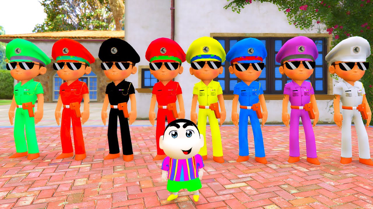 Colorful Little Singham Playing Hide and Seek With Shinchan | Little ...