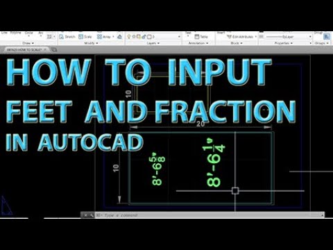 How to Input Feet and Fraction in AutoCAD - YouTube