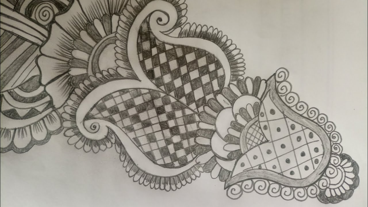 Pencil Shading Mehandi.latest mehndi design 2023|| full hand Mehandi ...