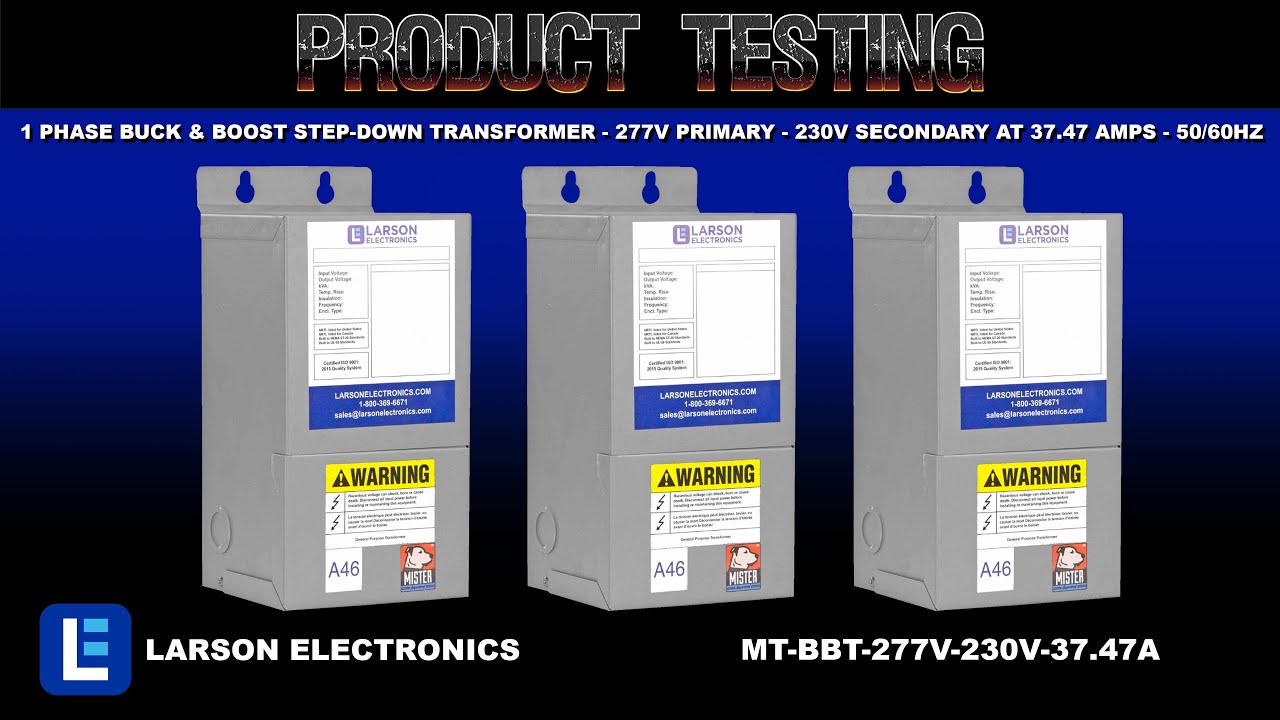 1 Phase Buck & Boost Step-Down Transformer - 277V Primary - 230V ...