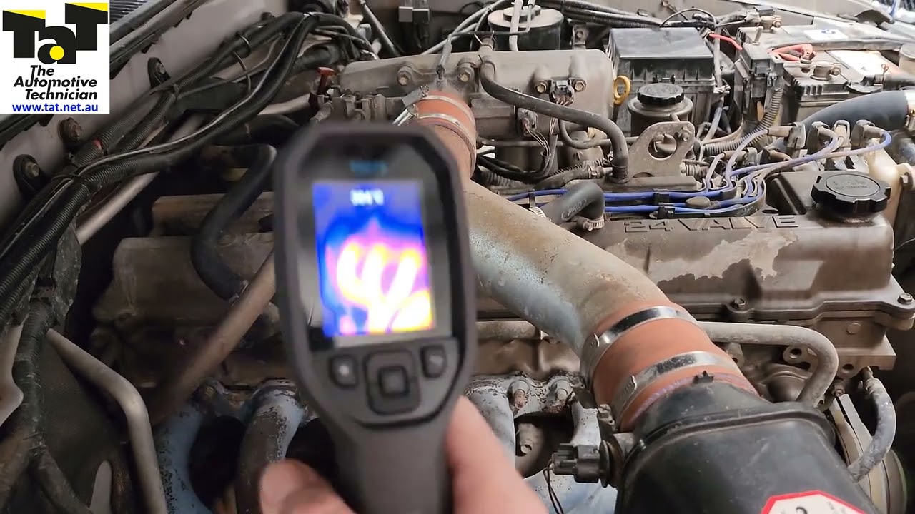 Using a thermal imaging camera to find a misfiring cylinder - YouTube