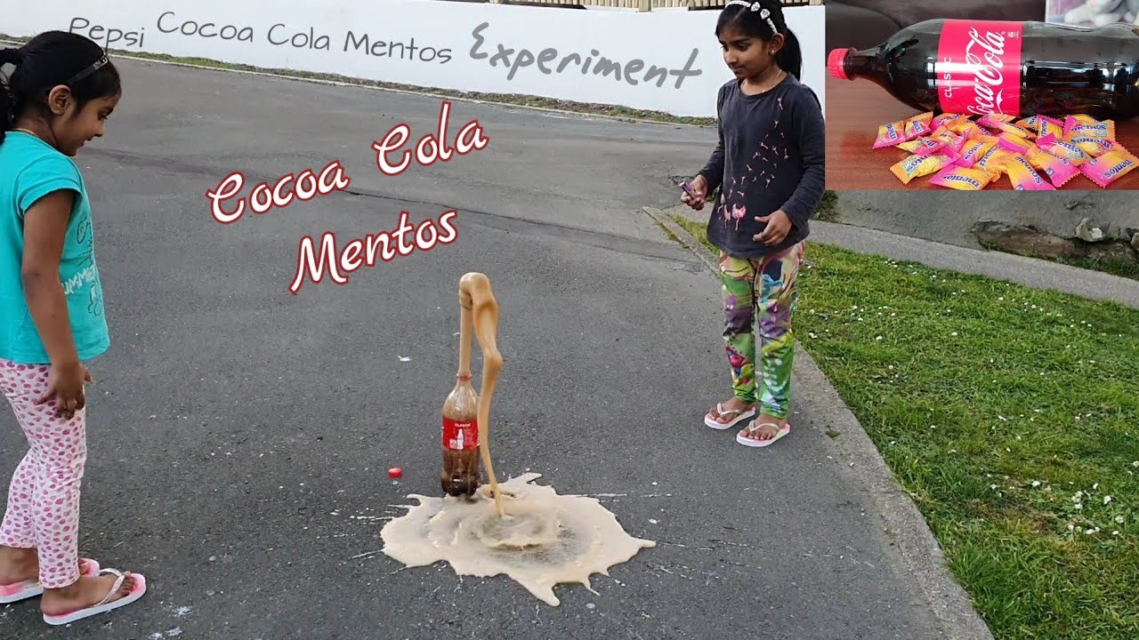 Experiment: Cocoa cola & Pepsi Vs Mentos - YouTube