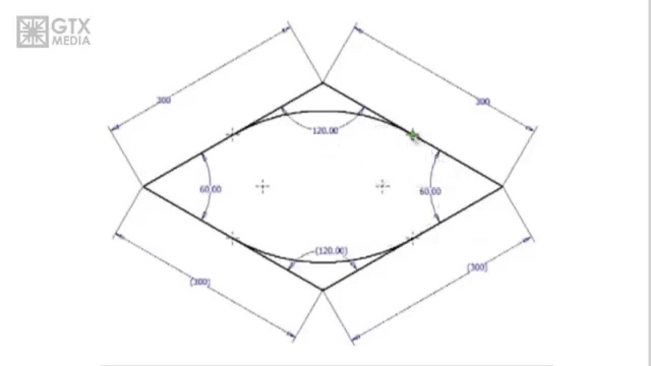 Constructing an Ellipse Using Rhombus - YouTube