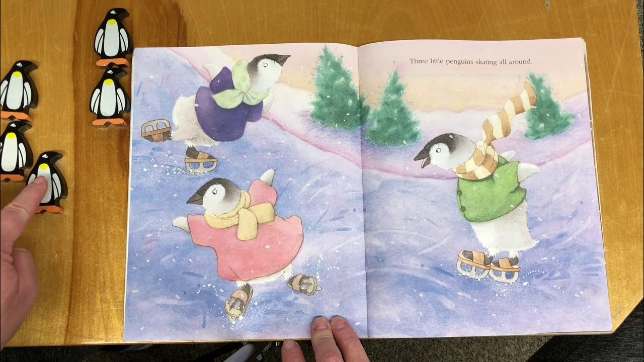 Five Little Penguins Slipping on the Ice - YouTube