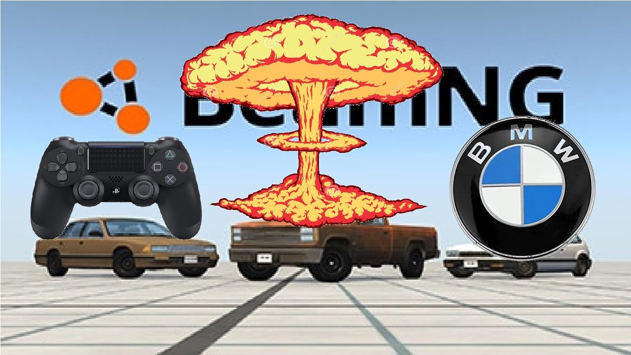 BEAMNG. DRIVE - JUGANDO CON EL MANDO DE PS4 Y REVENTANDO UN BMW - YouTube