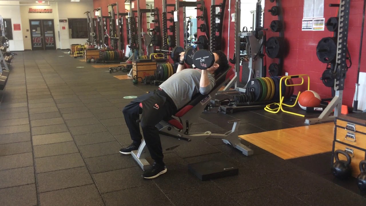 DB incline bench - iso hold - YouTube