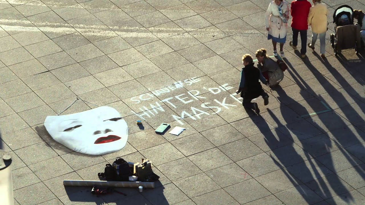 Look behind the mask - domestic violence in Germany - YouTube