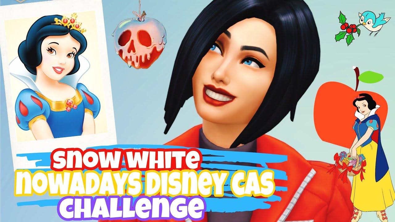 SNOW WHITE NOWADAYS Disney CAS challenge | The Sims 4 |No CC - YouTube