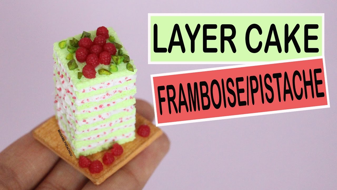 Layer Cake Pistache et Framboise⎪Fimo - YouTube