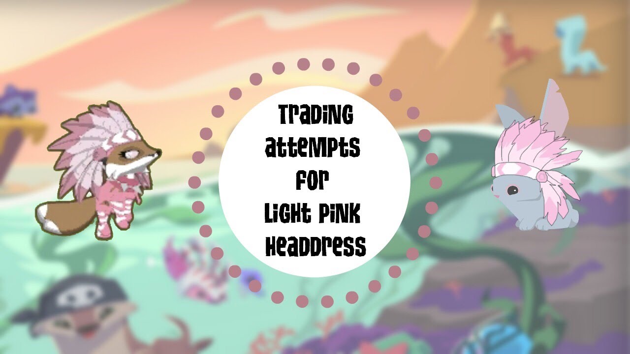 Trading attempts for light pink headdress | Animal jam - YouTube