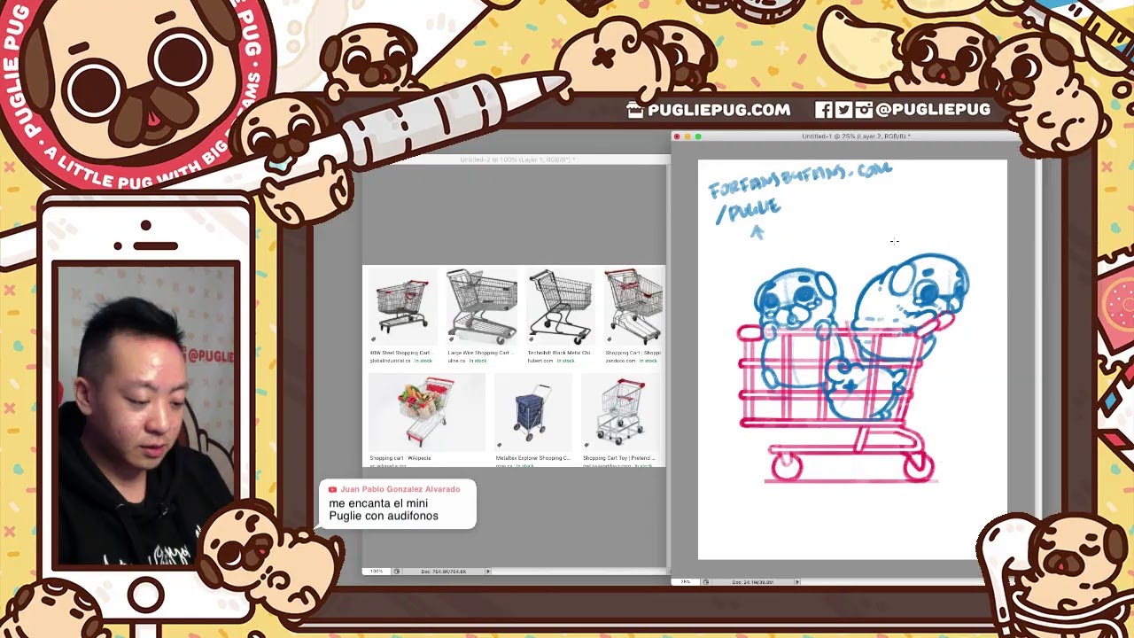 Let's Draw with Puglie Pug! - YouTube