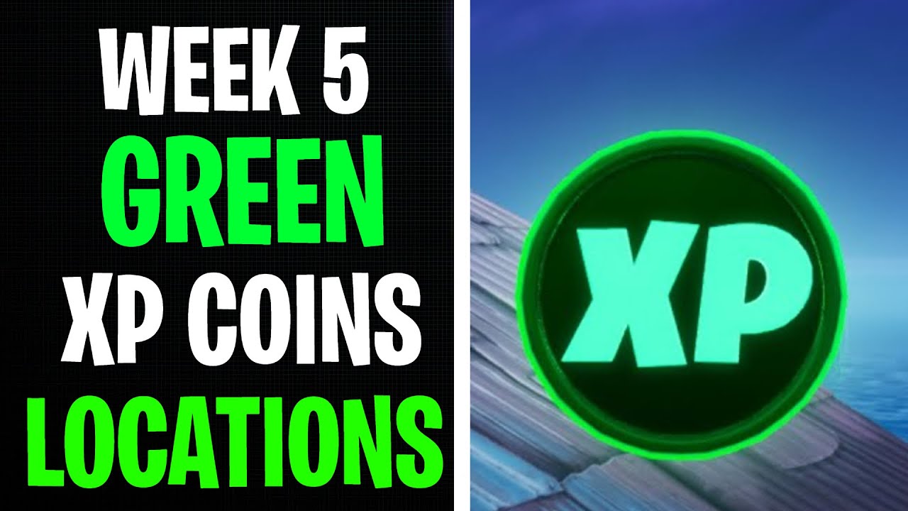 All 4 Green XP Coins Locations Week 5 - Secret XP Coins Fortnite ...