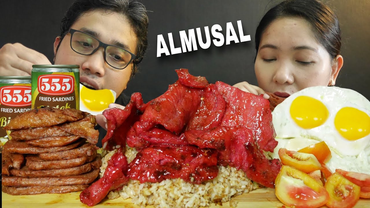 PINOY ALMUSAL | TOCILOG, SARDINAS AT PANDESAL | MUKBANG PHILIPPINES ...