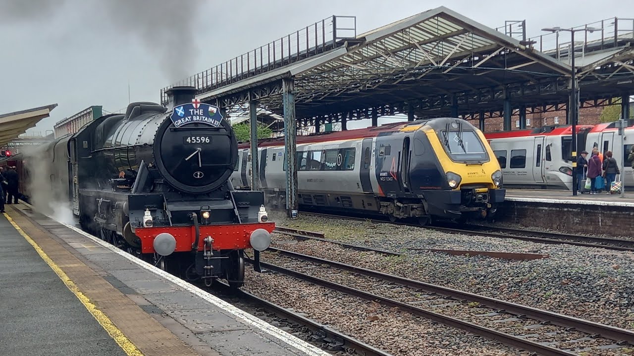Trains at Chester Featuring 45596 'Bahamas' 16/4/23 - YouTube