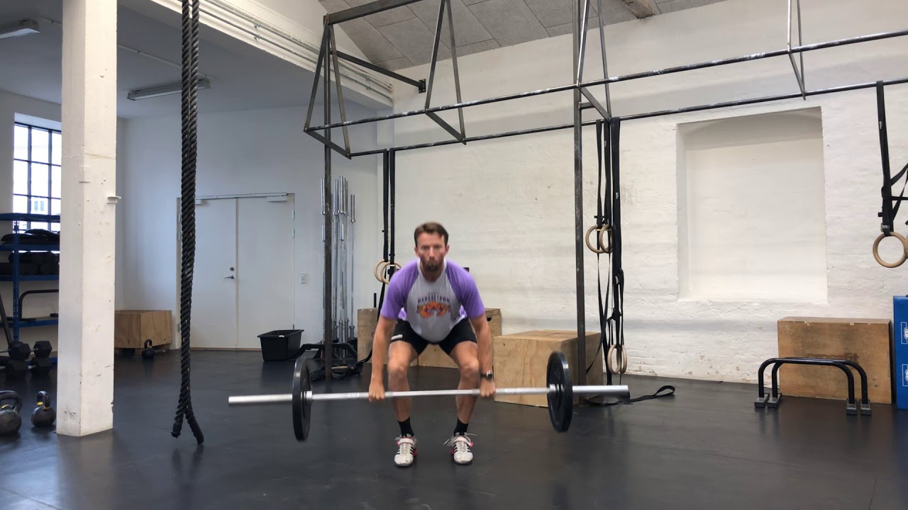 Barbell squat clean thruster - YouTube